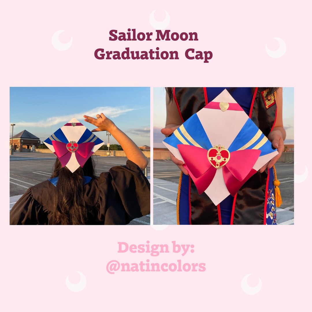 Sailor Moon Graduation Cap Tutorial SVG & PNG Files - Etsy Australia