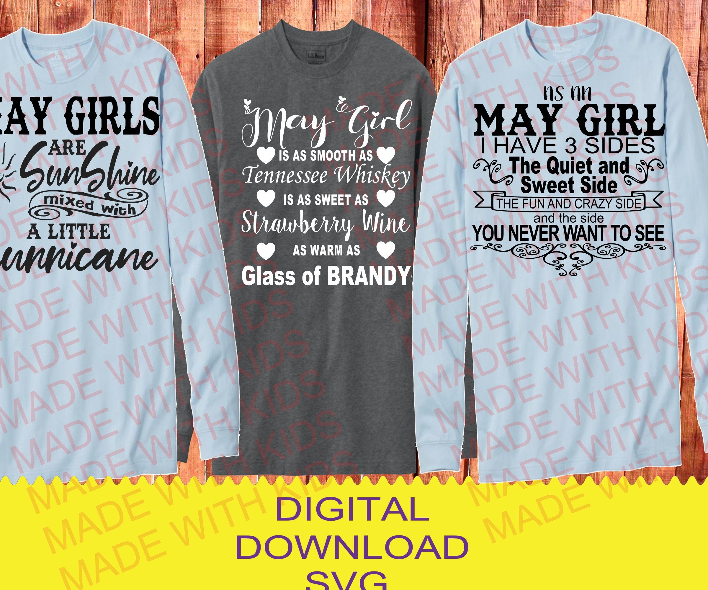 MAY GIRL SVG May Birthday Shirt Design File - Etsy