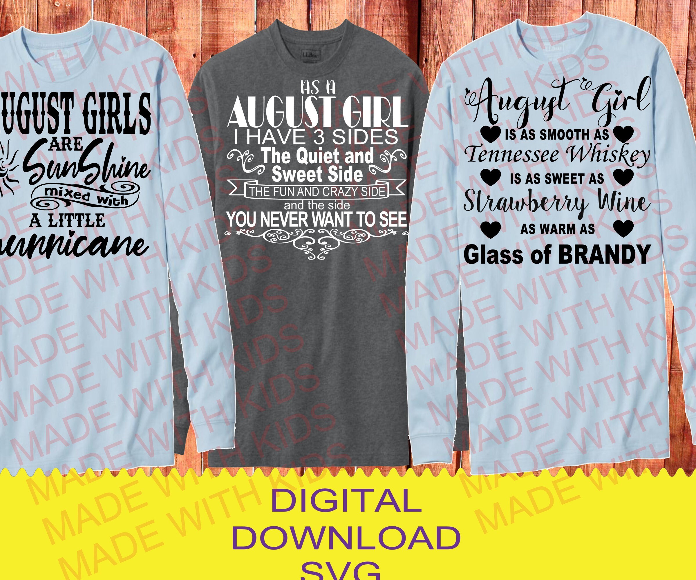 AUGUST GIRL SVG August Birthday Shirt Design - Etsy