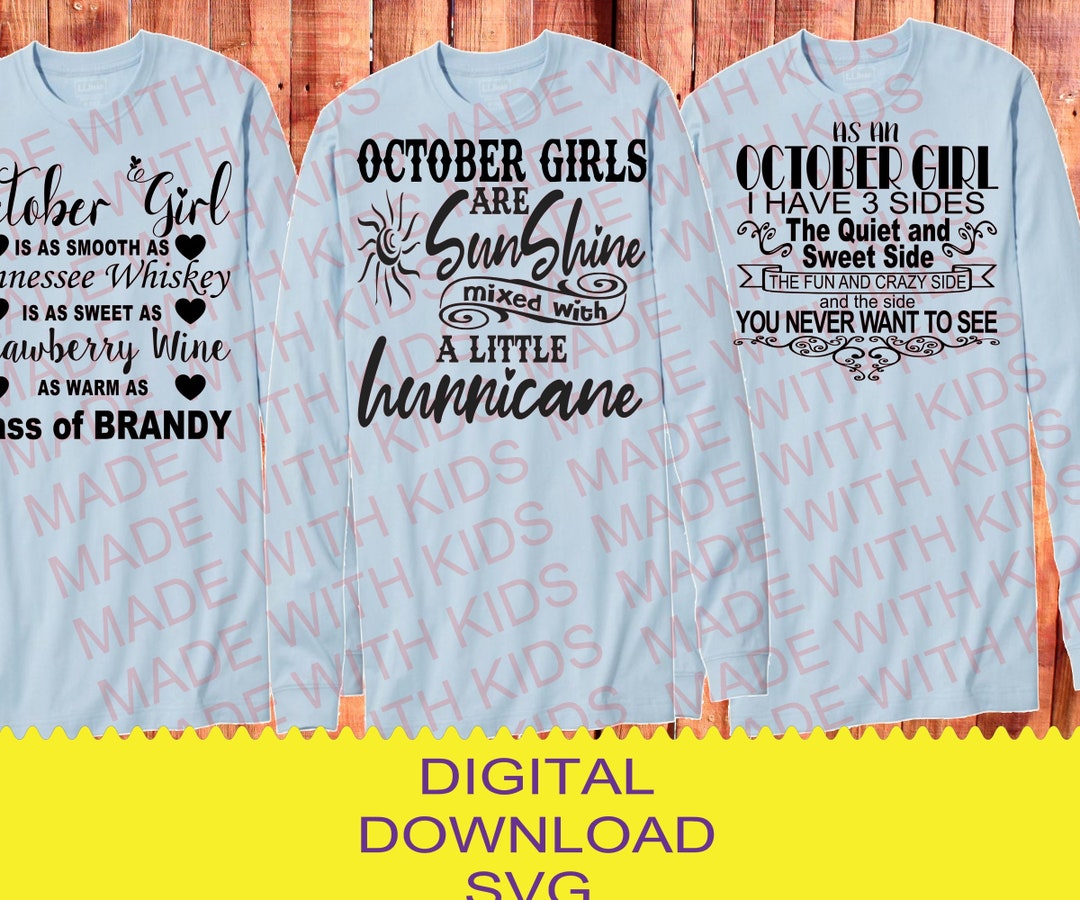 OCTOBER GIRL SVG October Birthday Shirts Design File - Etsy