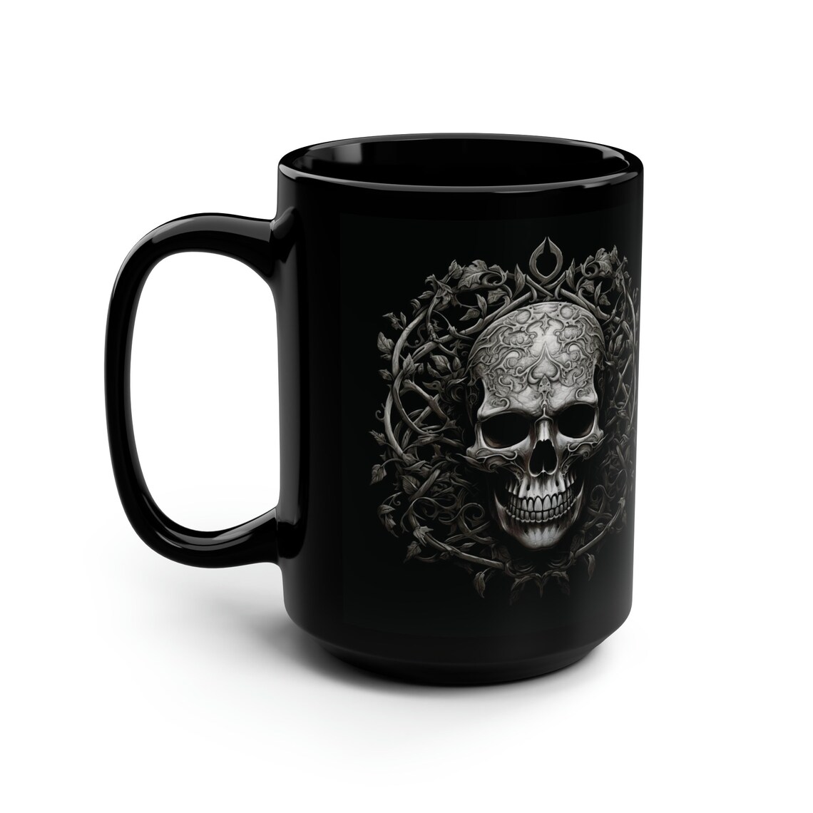 Gothic Skull 15 Oz Mug,macabre Mug, Gothic Skull Coffee Cup, Viking ...