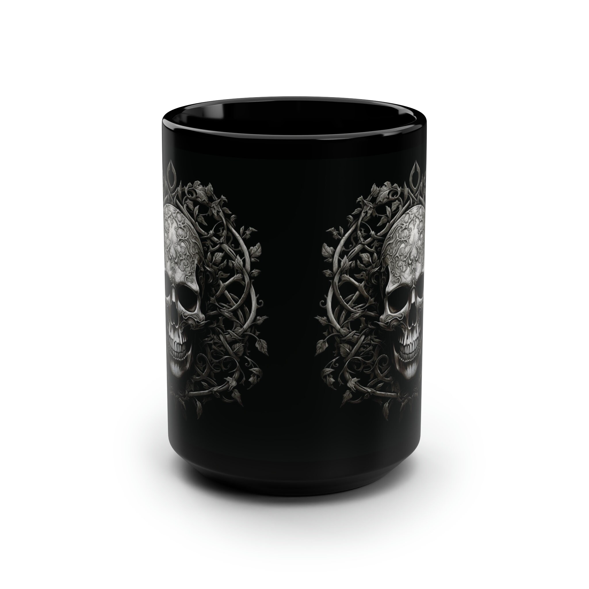 Gothic Skull 15 Oz Mug,macabre Mug, Gothic Skull Coffee Cup, Viking ...
