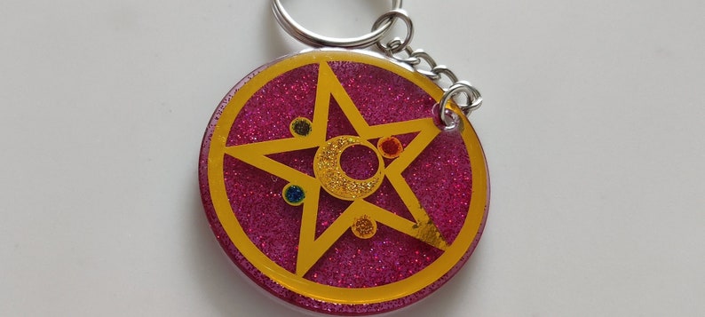 Sailor Moon Crystal Star Locket Keychain, Handmade. - Etsy