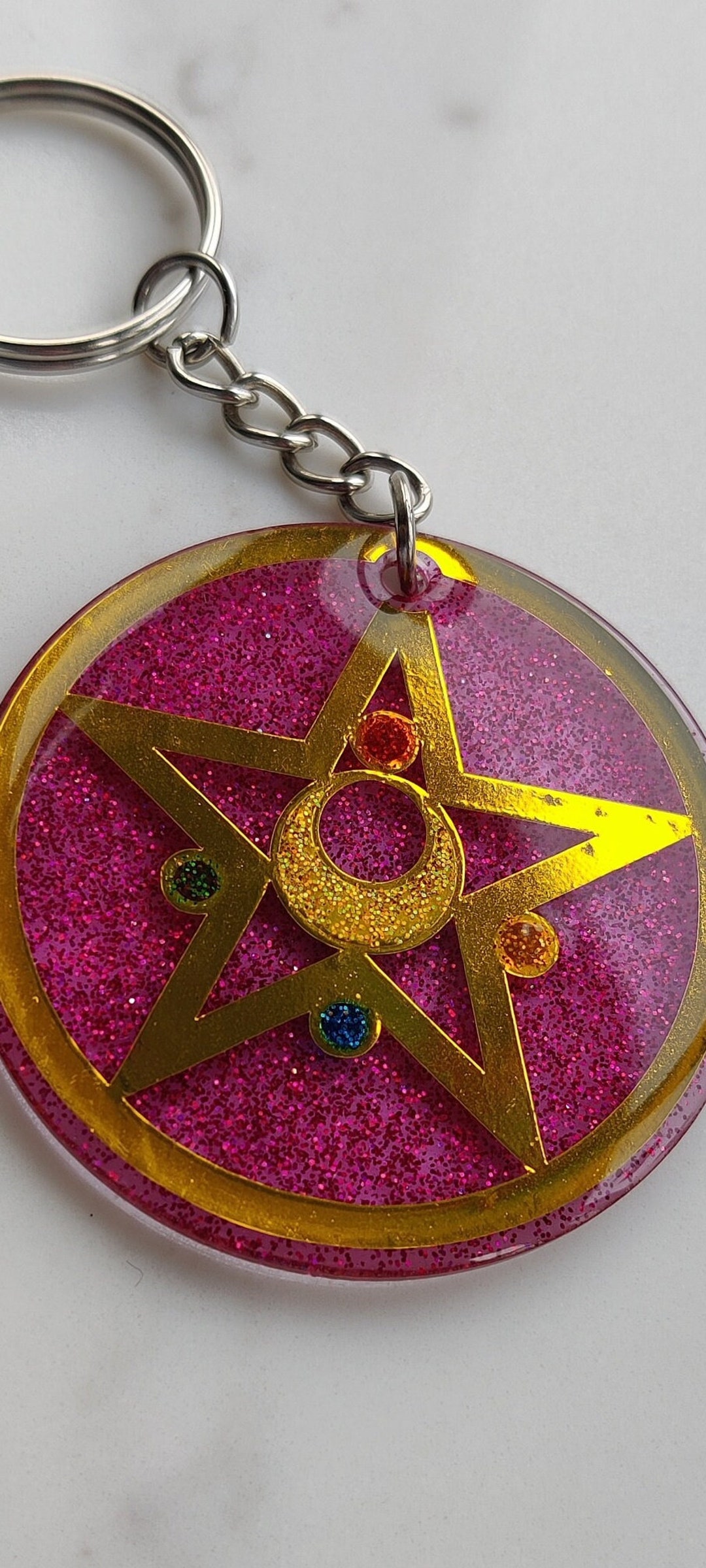 Sailor Moon Crystal Star Locket Keychain, Handmade. - Etsy
