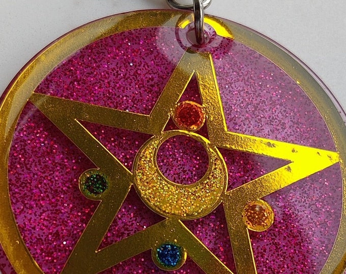 Sailor Moon Crystal Star Locket Keychain, Handmade. - Etsy