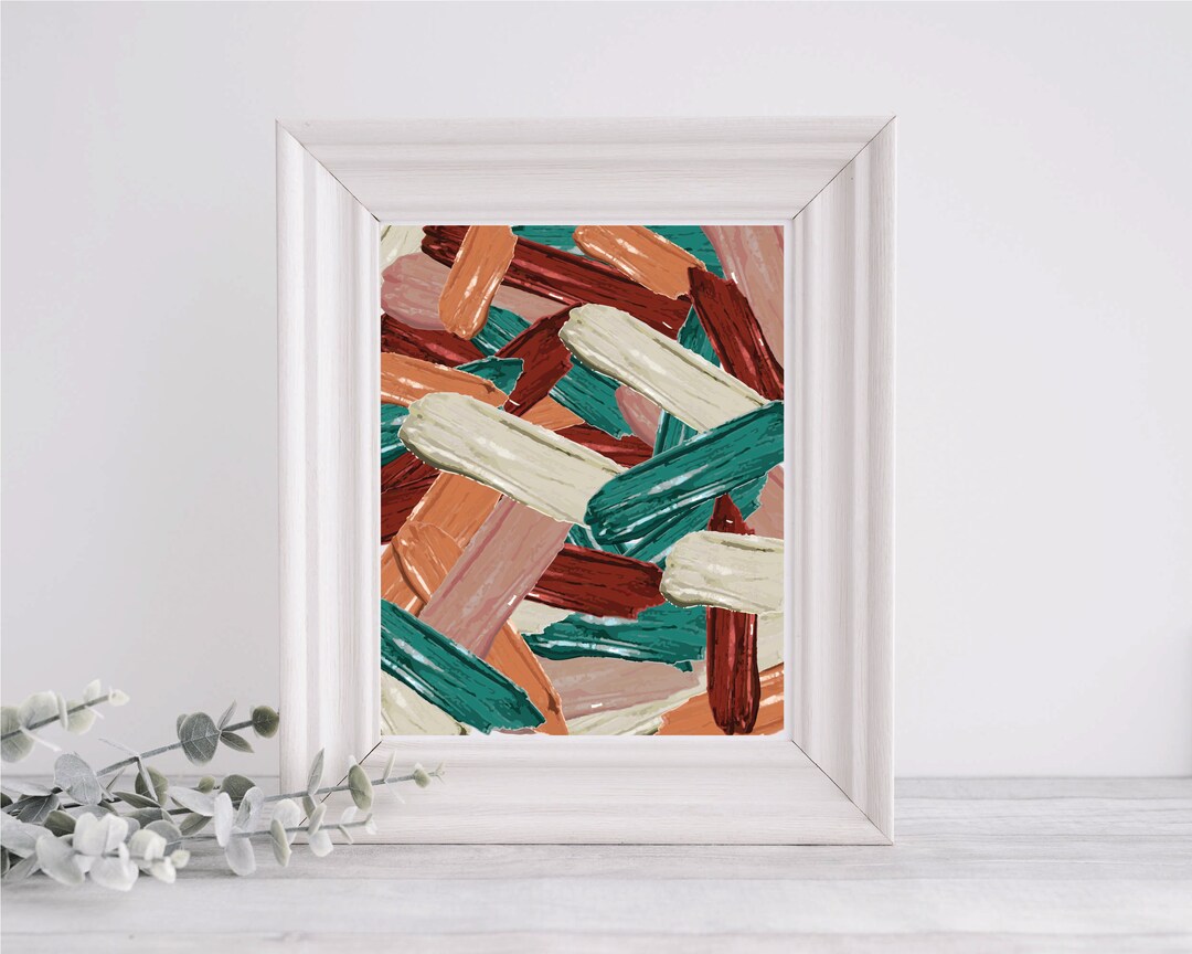 Earth Tones Abstract | Modern Printable Wall Art | Impasto, Digital ...