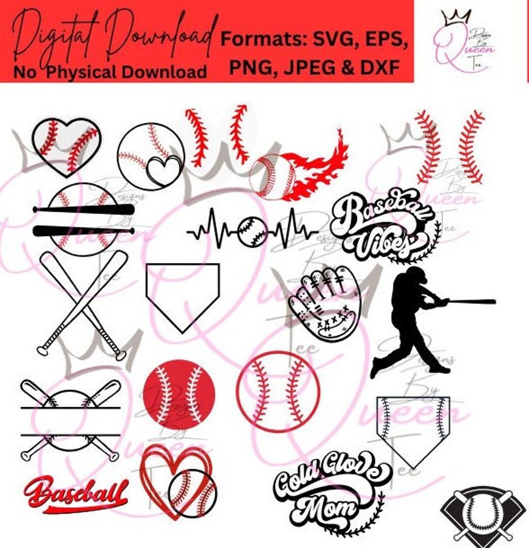 Baseball Clipart Bundle 1 Svg, Png, Jpeg, Dxf, and Eps 19 Files - Etsy