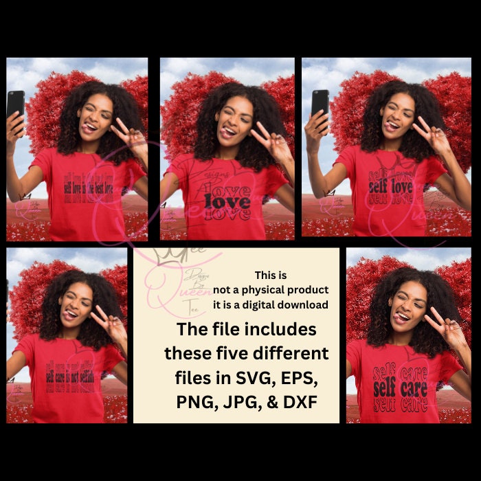 Self Love Word Bundle , Png, Svg, Eps, Jpg, and Dxf File, Christmas ...