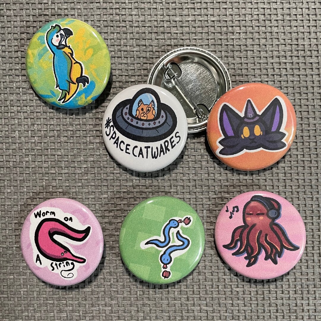Whimsical Animal Buttons - Etsy