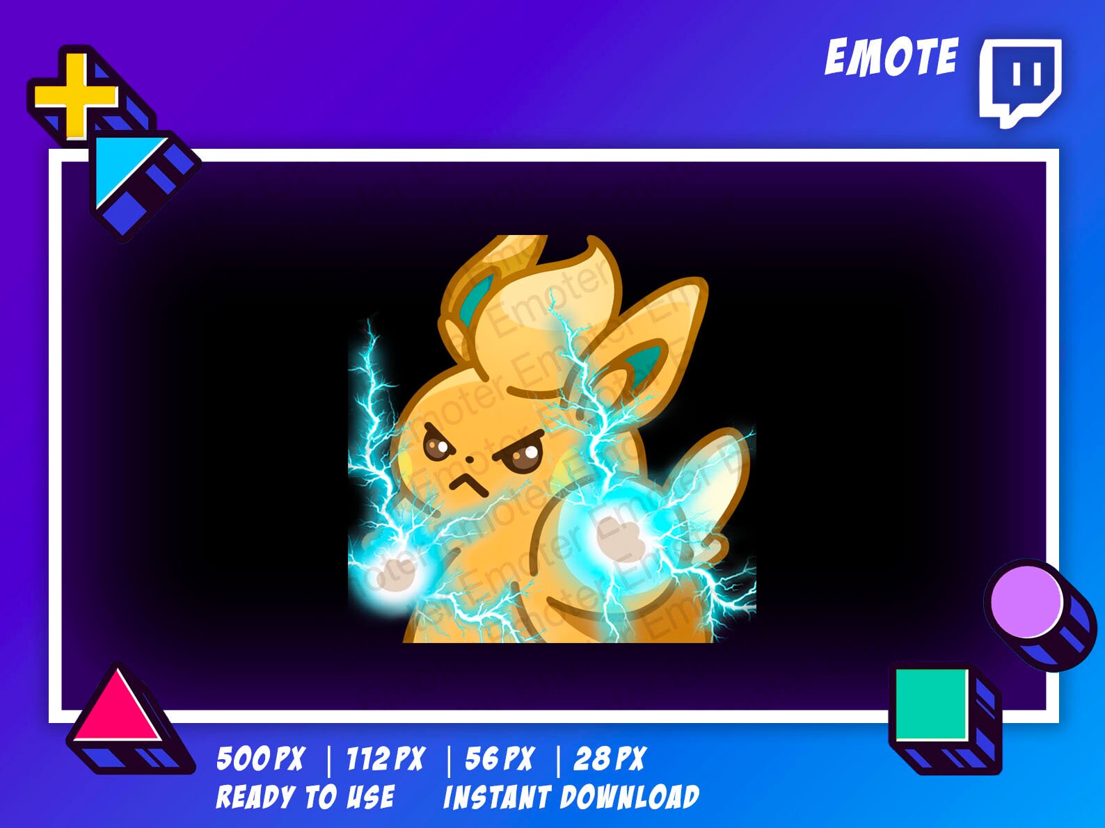 Twitch Emote - Pawmi Angry Electricute - Violet Scarlet Pokemon ...