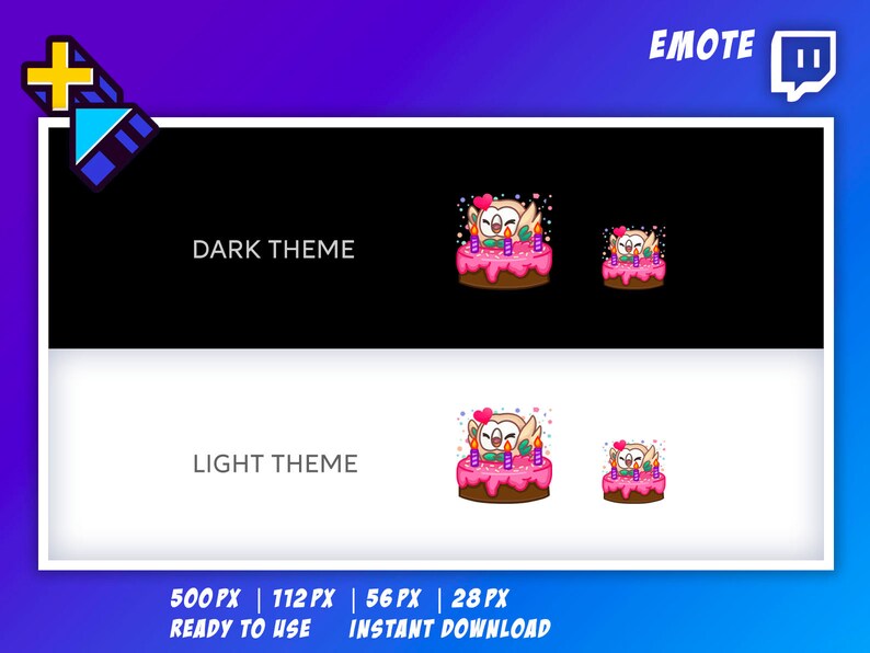 Twitch Pokemon Emote Rowlet Birthday Cake Scarlet Violet Pokemon Kawaii ...