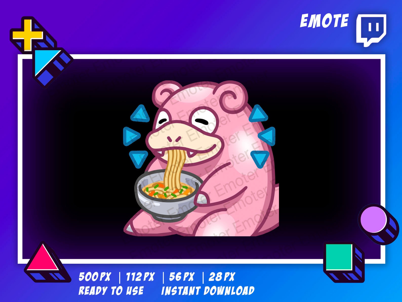 Twitch Pokemon Emote Slowpoke Eating Scarlet Violet Pokemon Kawaii ...