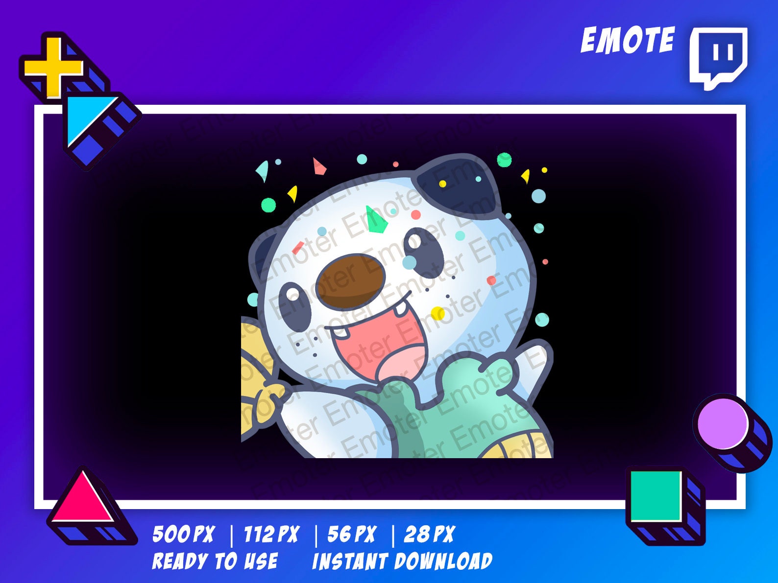 Twitch Pokemon Emote Oshawott Hype Arceus Pokemon Kawaii Digital Art - Etsy