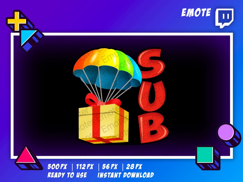 Twitch Emote - Gift Sub - Digital Art - Etsy