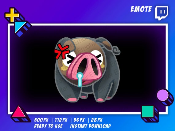 Twitch Emote Lechonk Scared Derpy Pokemon Kawaii | Etsy