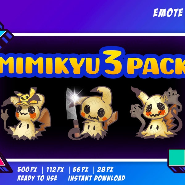 Mimikyu Emotes - Etsy