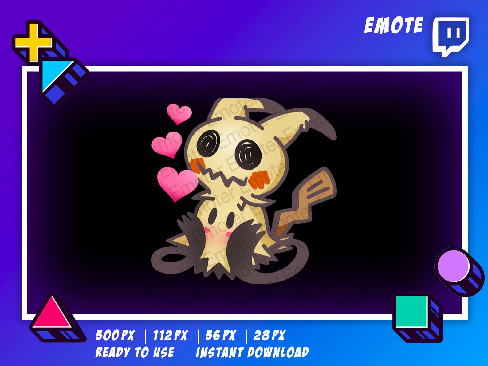 Twitch Pokemon Emote - Mimikyu Love Valentine's Day - Scarlet Violet ...
