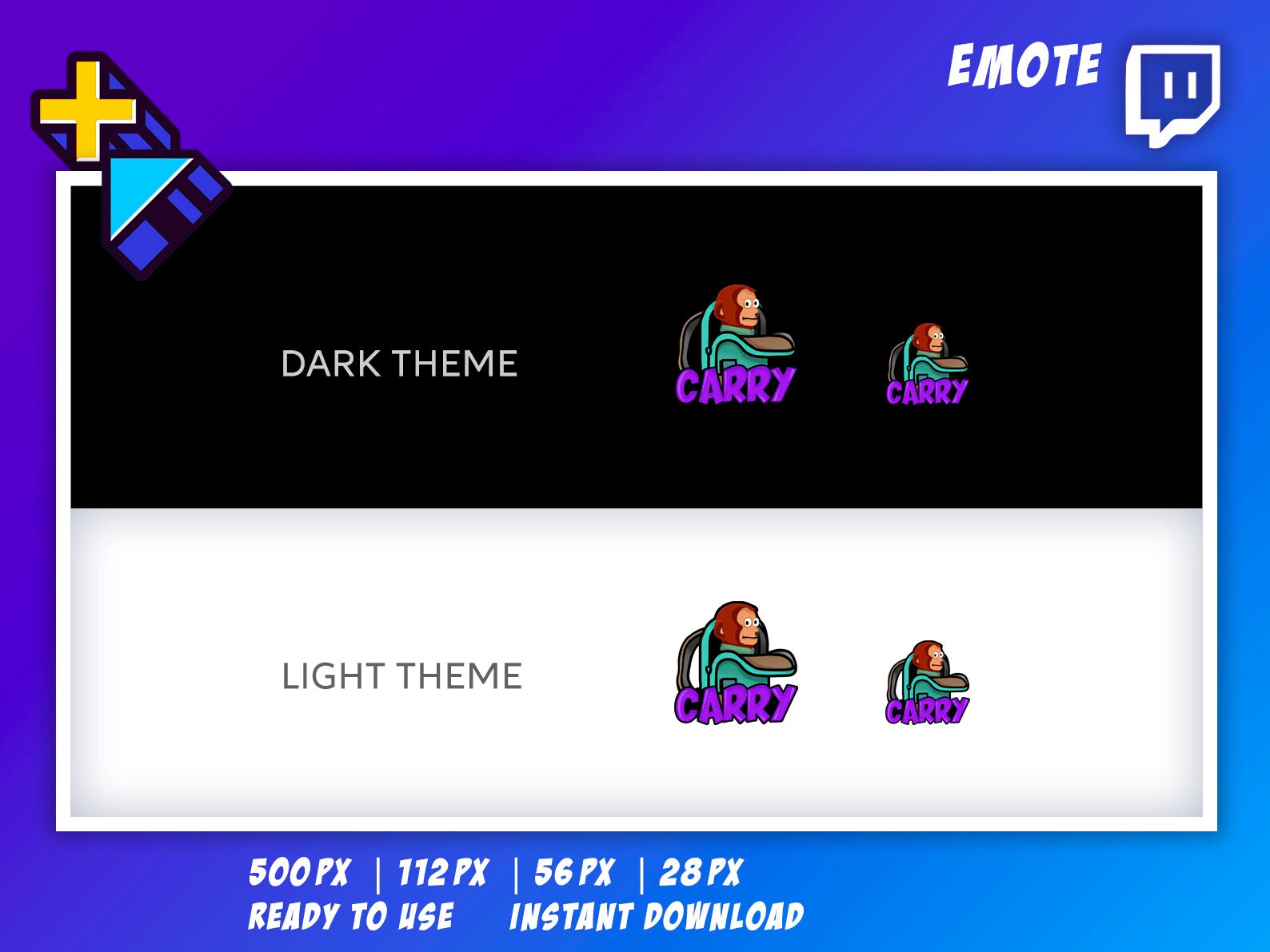 Twitch Emote - Carry - Awkward - Funny - Digital Art - Etsy