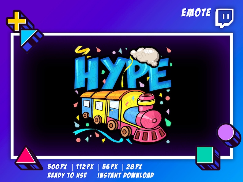 Twitch Emote Hype Train Digital Art - Etsy Australia