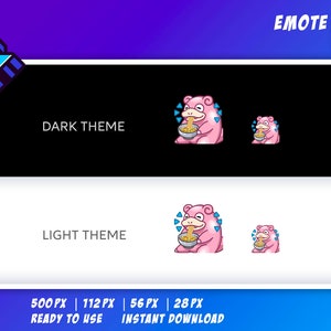 Twitch Pokemon Emote - Slowpoke Eating - Scarlet Violet Pokemon ...