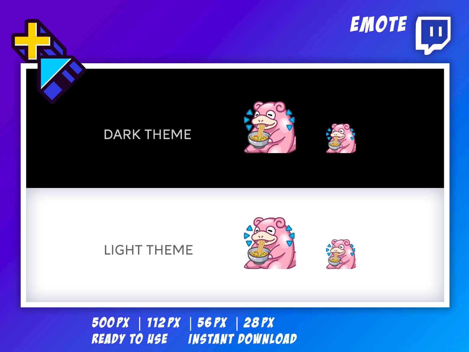 Twitch Pokemon Emote Slowpoke Eating Scarlet Violet Pokemon Kawaii ...