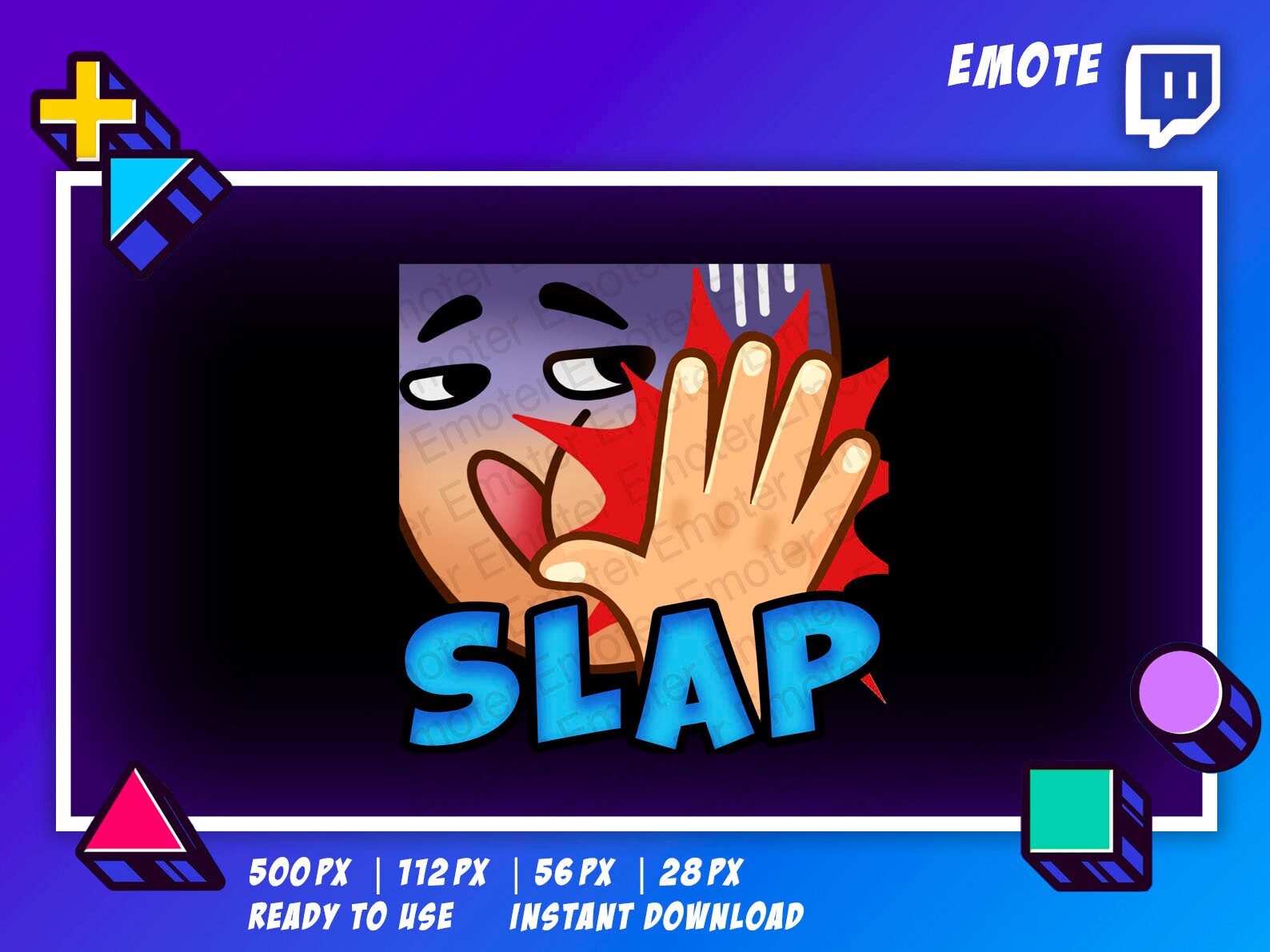 Twitch Emote - Slap - Funny - Digital Art - Etsy