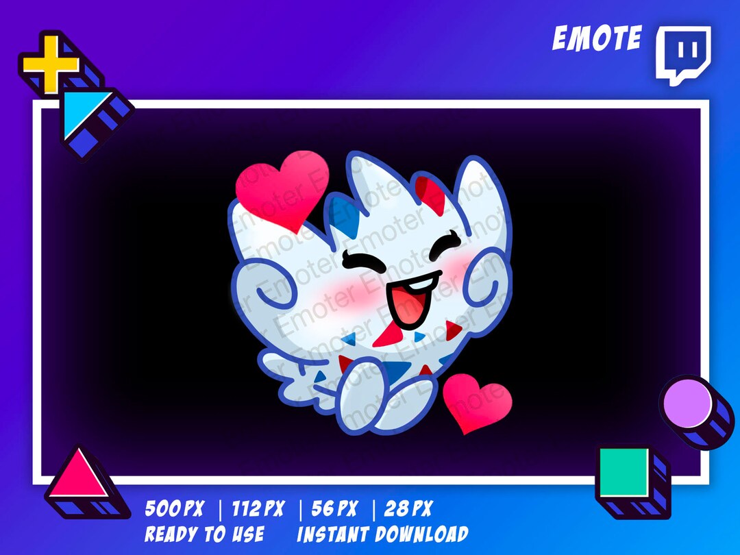 Twitch Pokemon Emote - Togekiss Love Valentine's Day Hype Fan - Violet ...