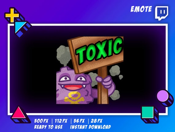 Twitch Pokemon Emote Koffing Toxic Arceus Pokemon Kawaii | Etsy