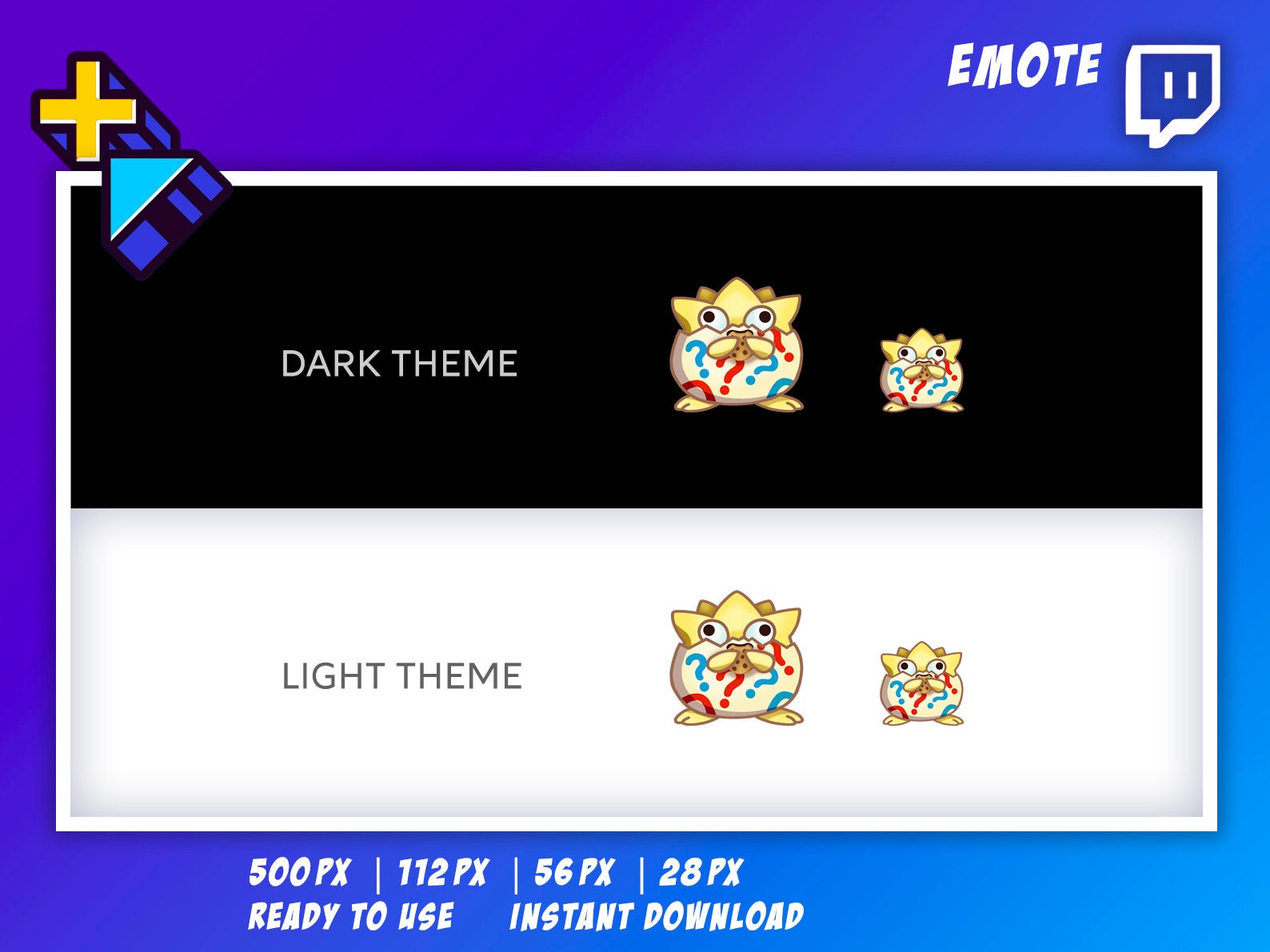 Twitch Pokemon Emote Derpy Gen 1 Emotes Pack Gengar Pikachu Eevee ...