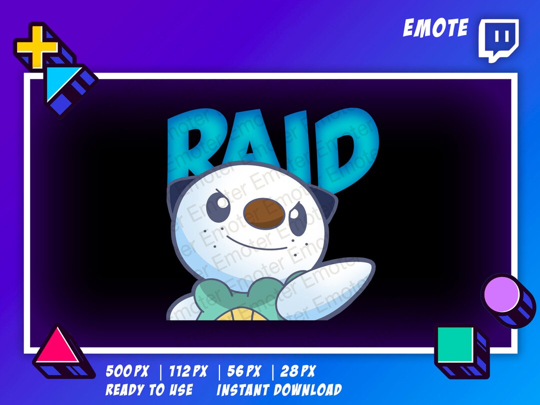 Twitch Pokemon Emote - Oshawott Raid - Arceus Pokemon - Kawaii ...