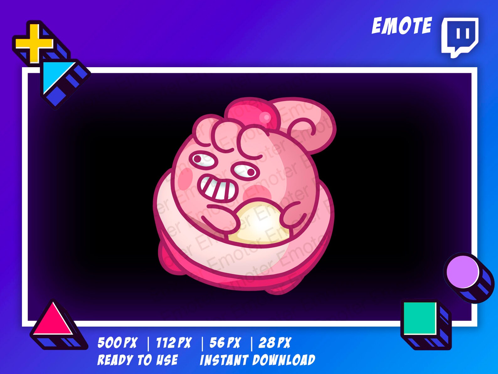 Twitch Pokemon Emote - Derpy Happiny - Scarlet Violet Pokemon - Kawaii ...