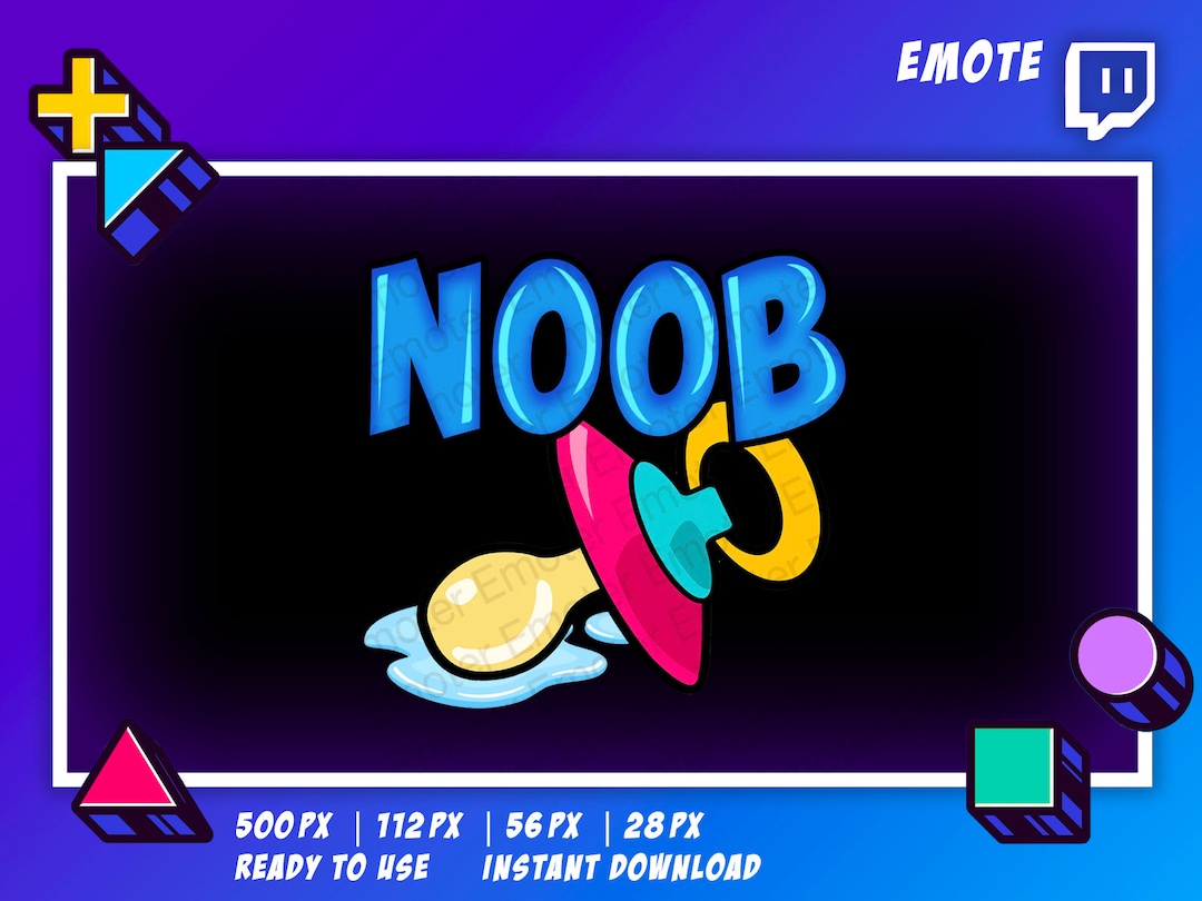 Twitch Emote - Noob - Funny - Digital Art - Etsy