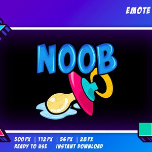 Twitch Emote - Noob - Funny - Digital Art - Etsy
