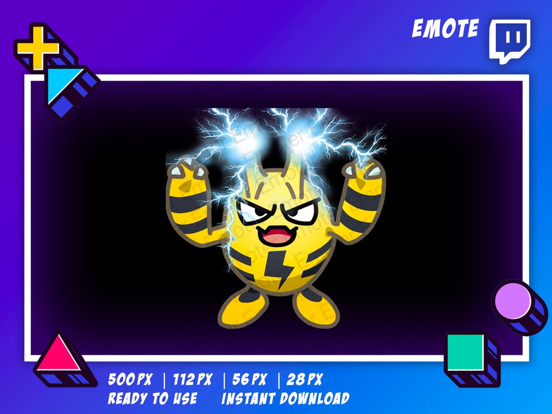 Twitch Pokemon Emote - Elekid - Angry Spark - Arceus Pokemon - Kawaii ...