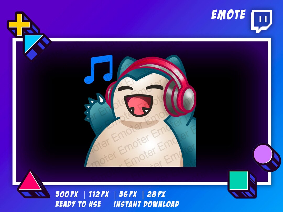 Twitch Emote - Snorlax Gamer - Scarlet Violet Pokemon - Kawaii ...