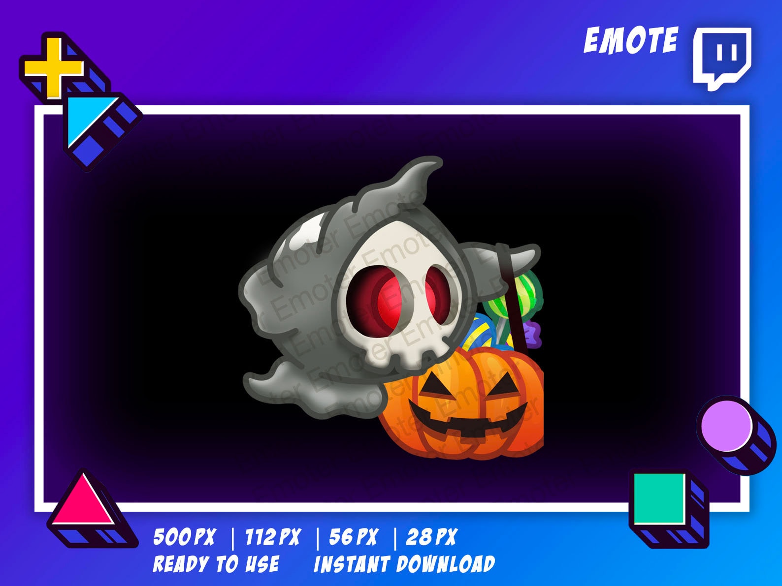 Twitch Pokemon Emote - Duskull Halloween Trick or Treat - Scarlet ...