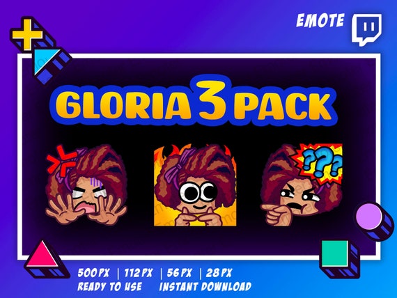 Twitch VHS Emote Teen Gloria Emotes Pack Scared This is - Etsy