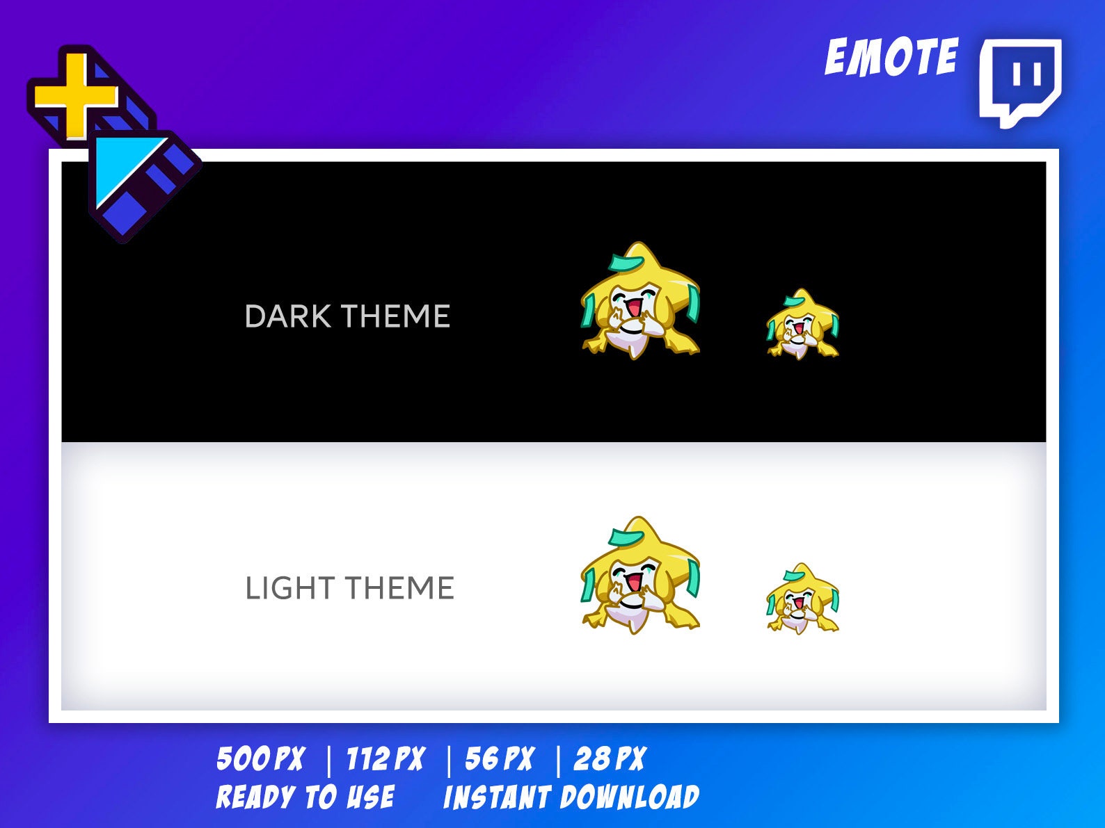 Twitch Pokemon Emote Jirachi ROFL LOL Scarlet Violet Pokemon Kawaii ...