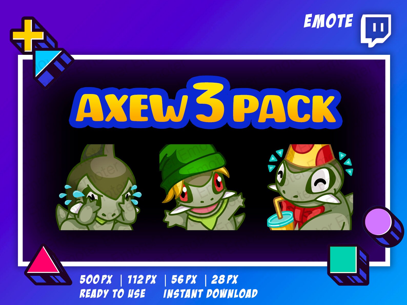 Twitch Pokemon Emote Axew Emotes Pack Cry Cosplay Hydrate Scarlet ...