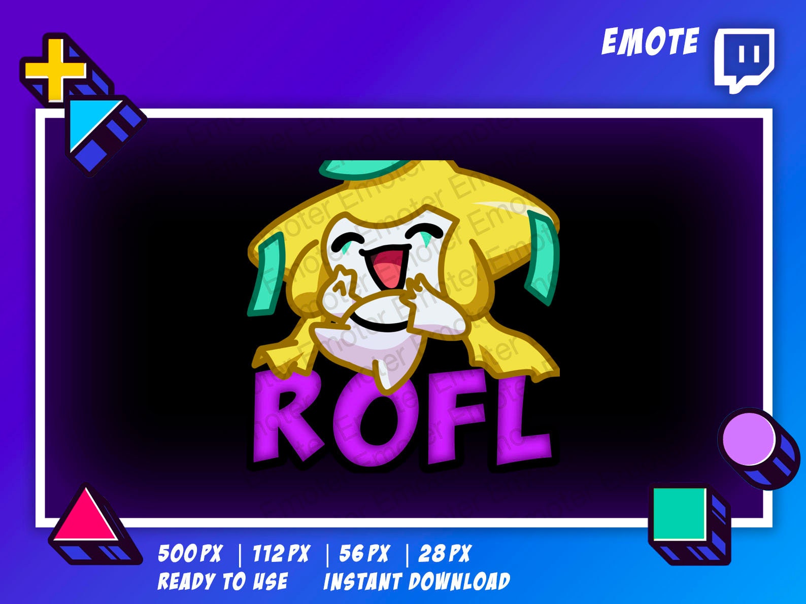 Twitch Pokemon Emote Jirachi ROFL LOL Scarlet Violet - Etsy