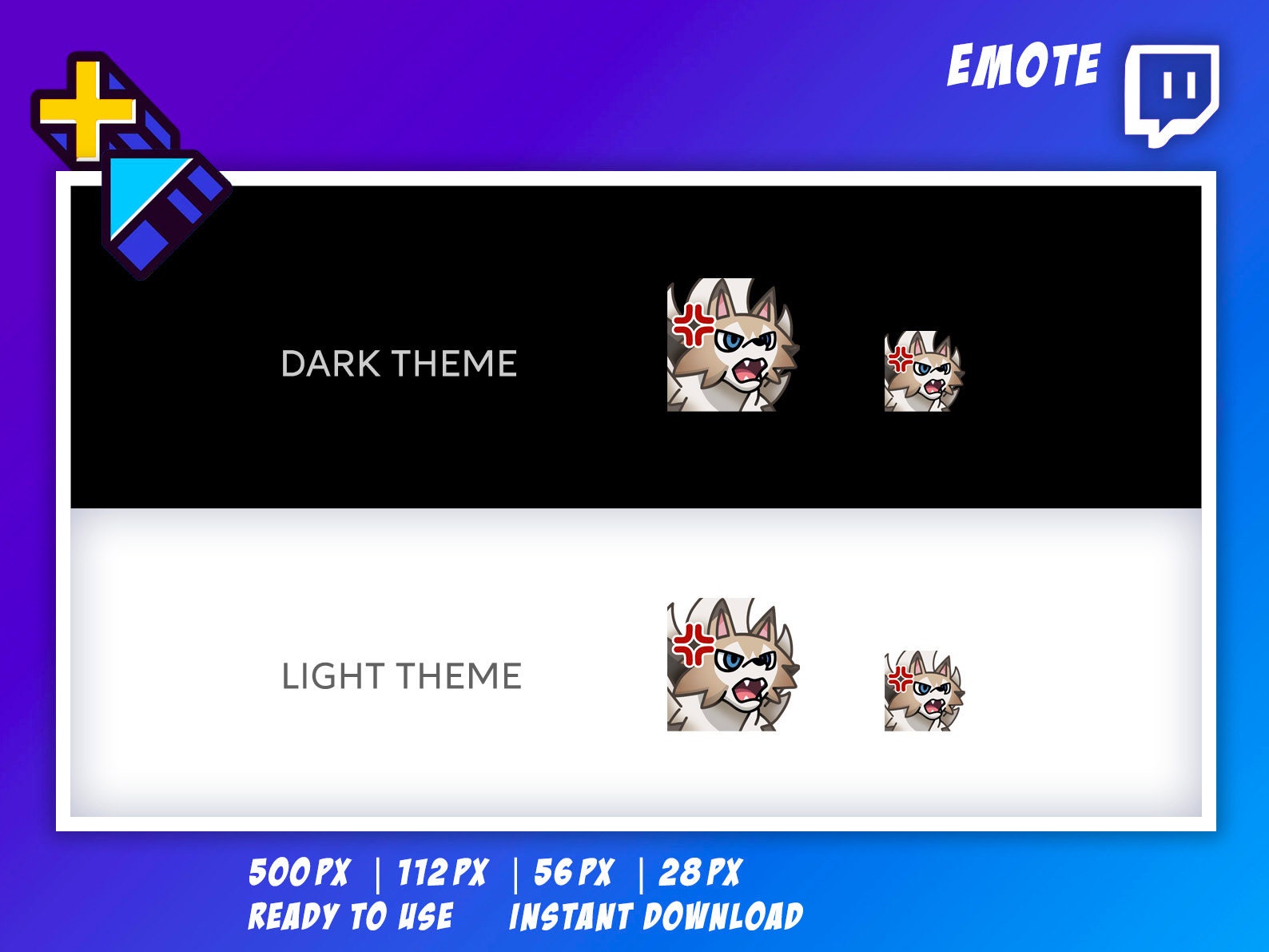 Twitch Pokemon Emote Lycanroc Mad Rage Angry Scarlet Violet Pokemon ...
