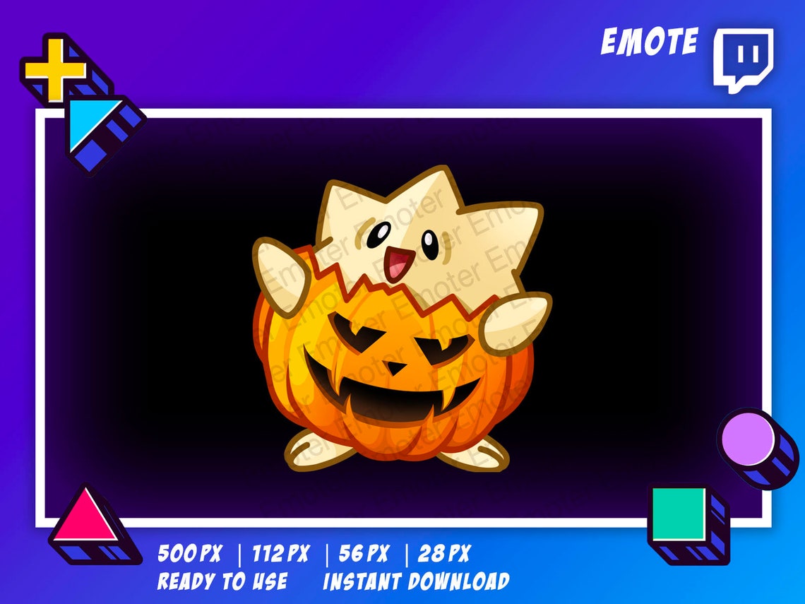 Twitch Pokemon Emote Togepi Halloween Pumpkin Costume Scarlet Violet ...