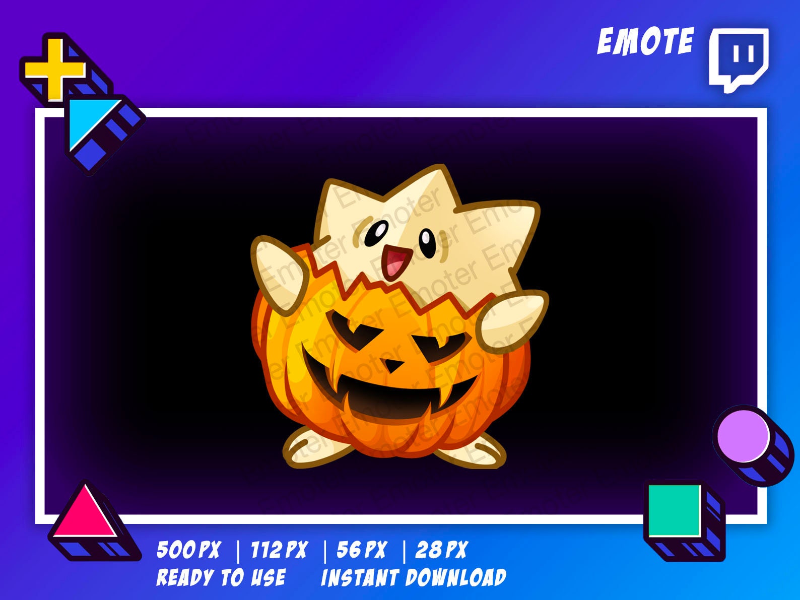 Twitch Pokemon Emote Togepi Halloween Pumpkin Costume Scarlet Violet ...