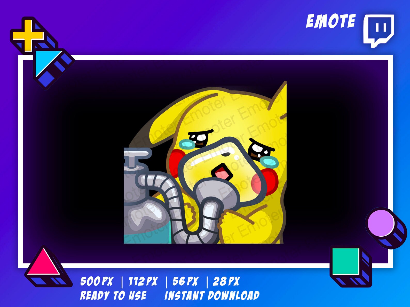 Twitch Pokemon Emote - Pikachu - Copium - Scarlet Violet Pokemon ...