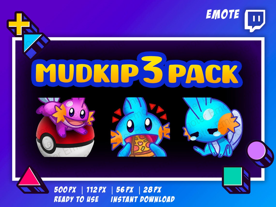 Twitch Pokemon Emote Mudkip Emotes Pack Legend Arceus Shiny Food Sad ...