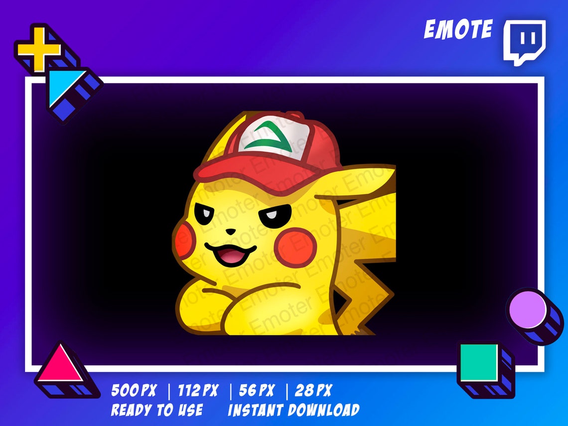 Twitch Pokemon Emote - Ash Hat Pikachu - Smug - Scarlet Violet Pokemon ...