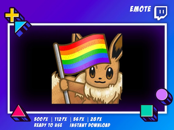 Twitch Pokemon Emote Eevee Flag Pride Month LGBTQ - Etsy Singapore