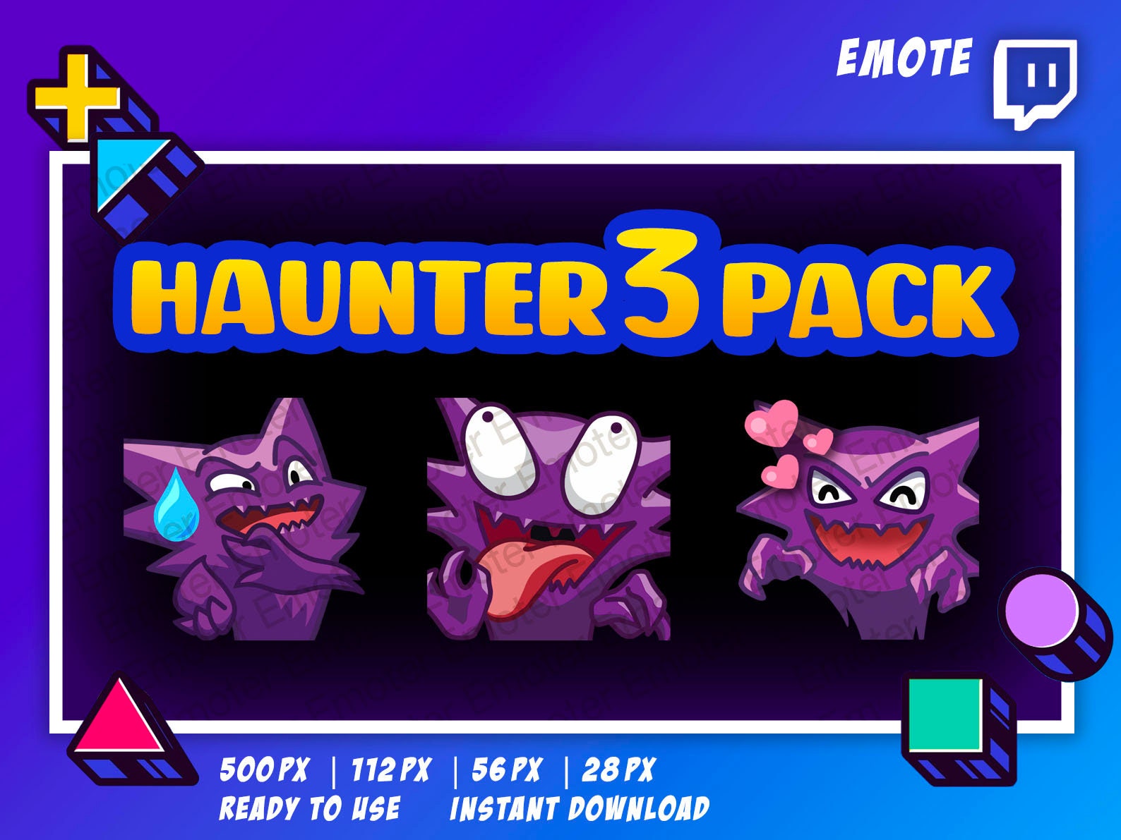 Twitch Pokemon Emote - Haunter Emotes Pack - Scarlet Violet Pokemon ...