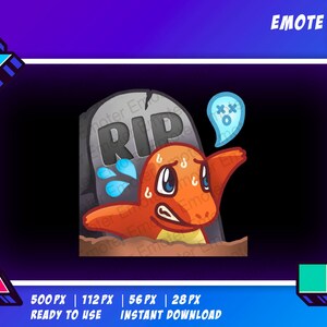 Twitch Pokemon Emote - Charmander Help Dead - Scarlet Violet Pokemon ...