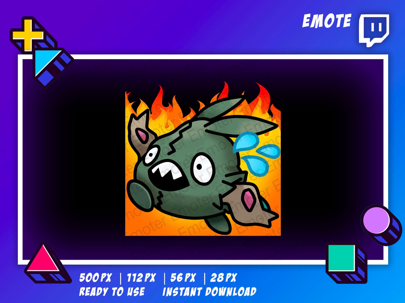 Twitch Emote Fail Trubbish on Fire Violet Scarlet Pokemon - Etsy Canada